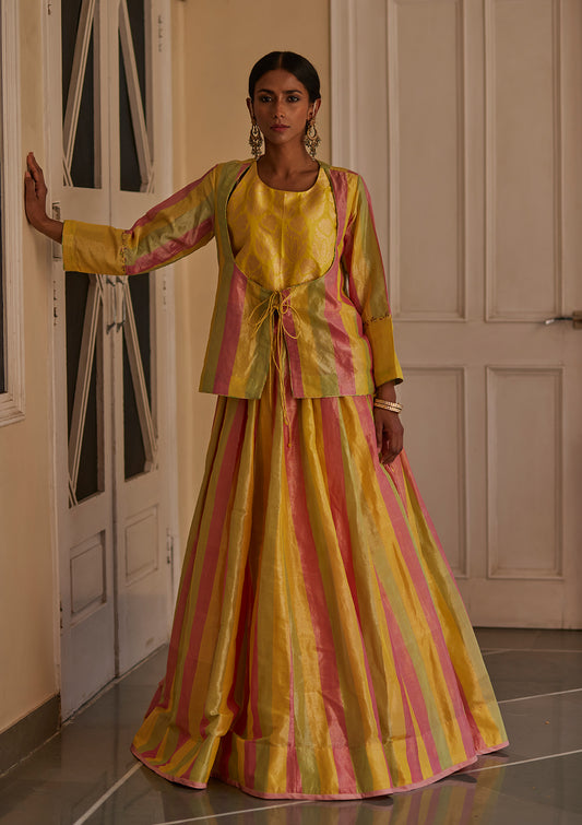 Mithai Tissue Angarkha Blouse